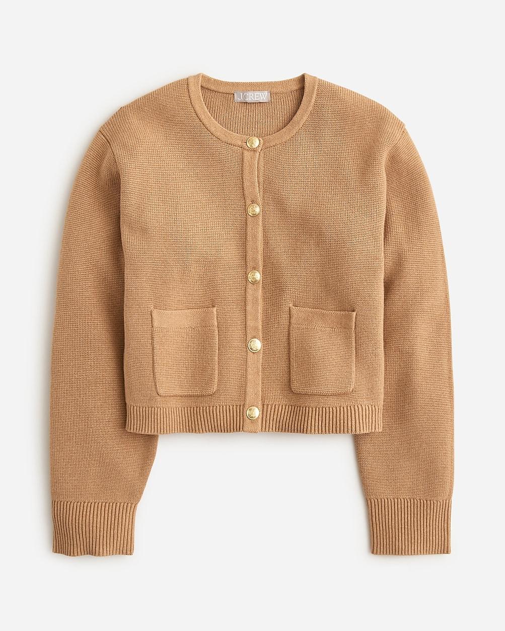 J.Crew New Relaxed Emilie Sweater Lady Jacket in Natural | Lyst
