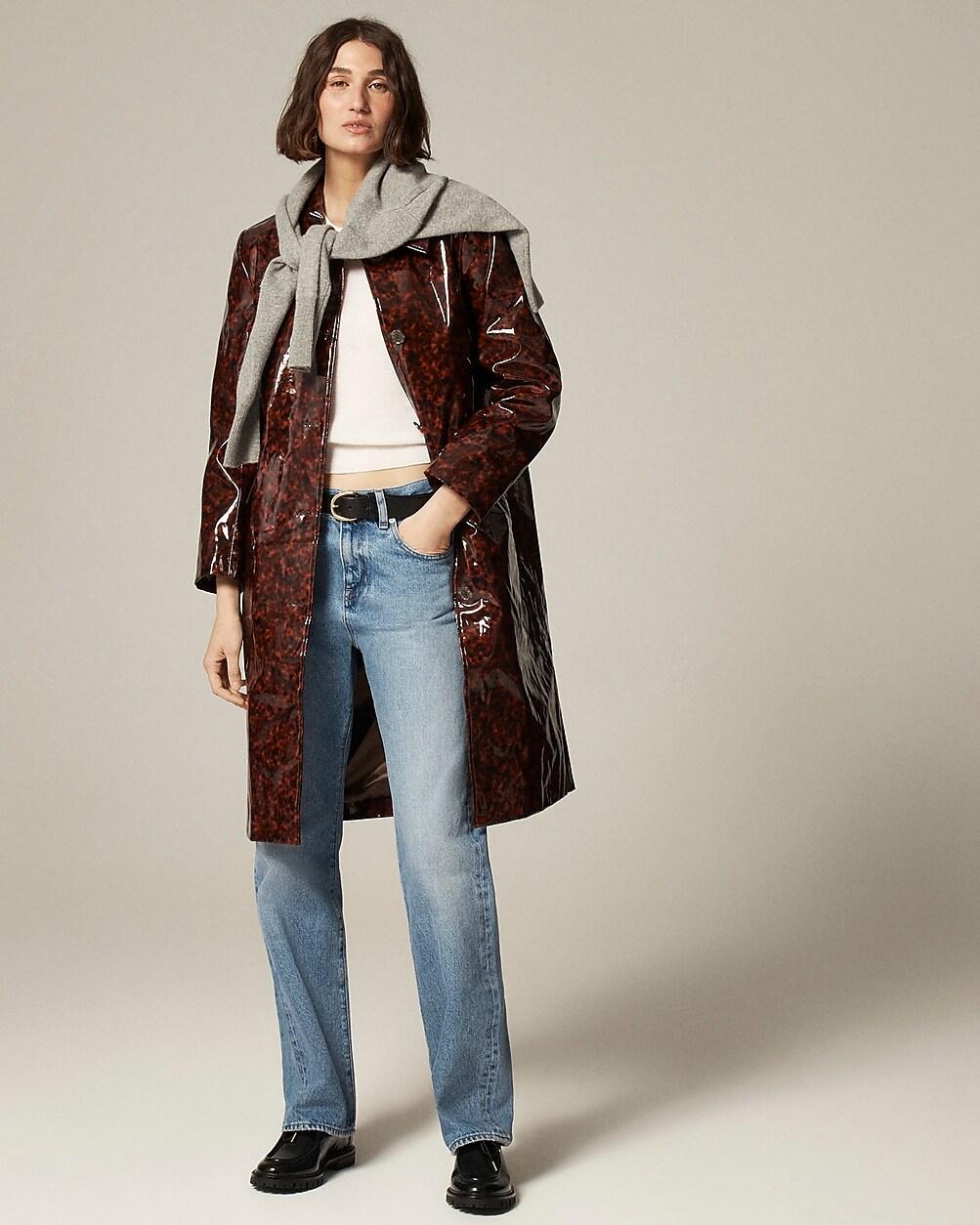 J.Crew Collection Laminated Coat in Natural | Lyst