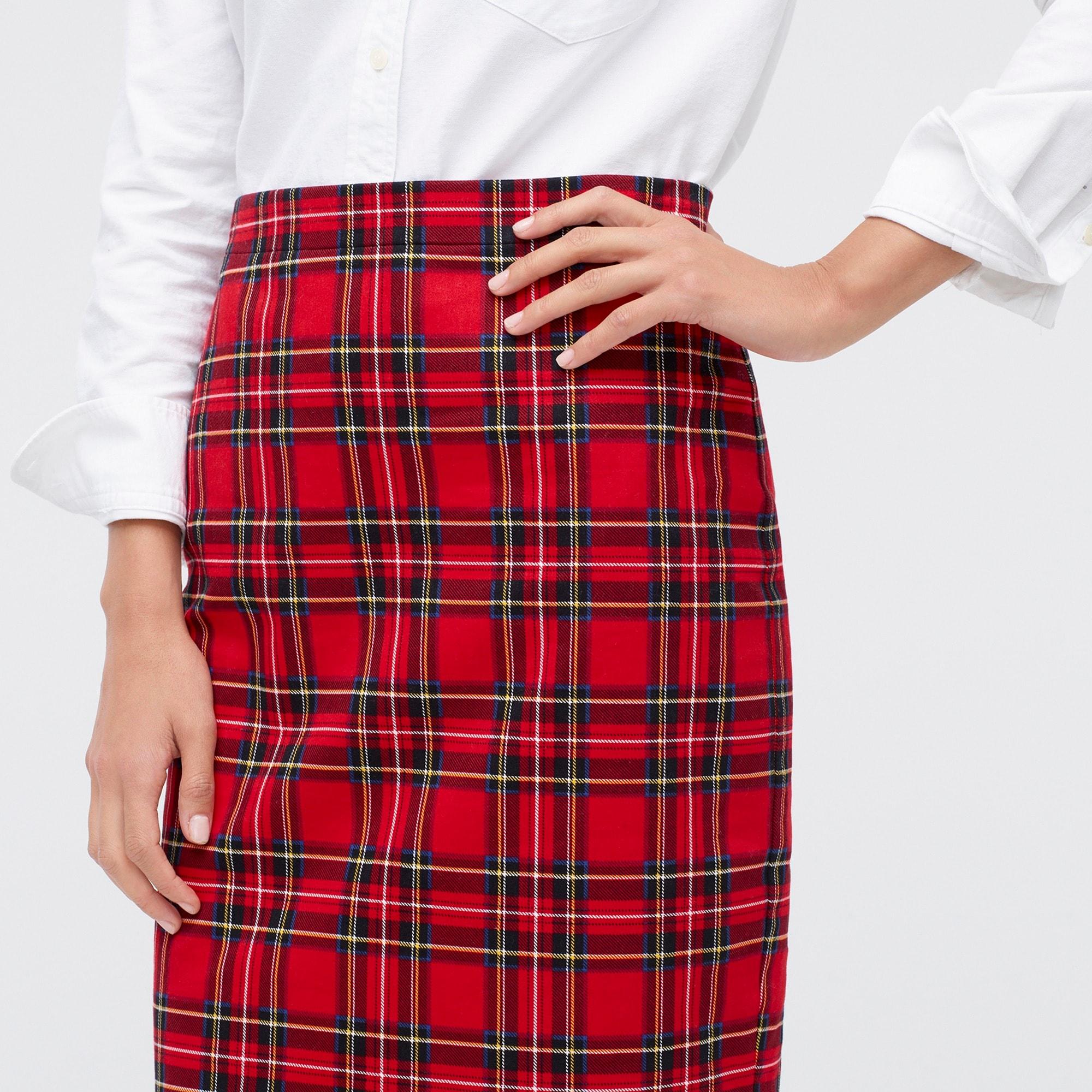 Jcrew Cotton Sateen Pencil Skirt In Brown Lyst