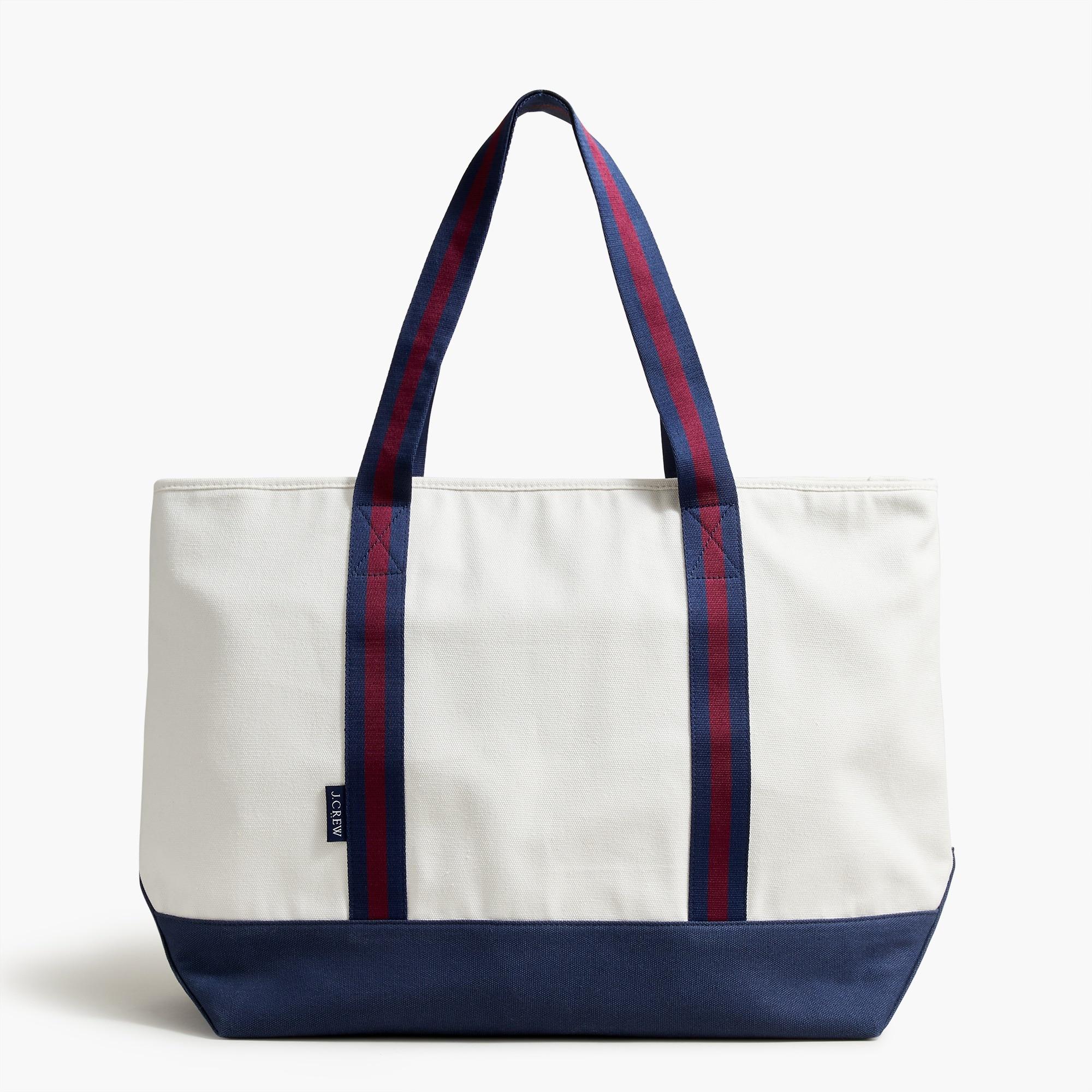 Jcrew Large Canvas Tote Bag In Blue Lyst