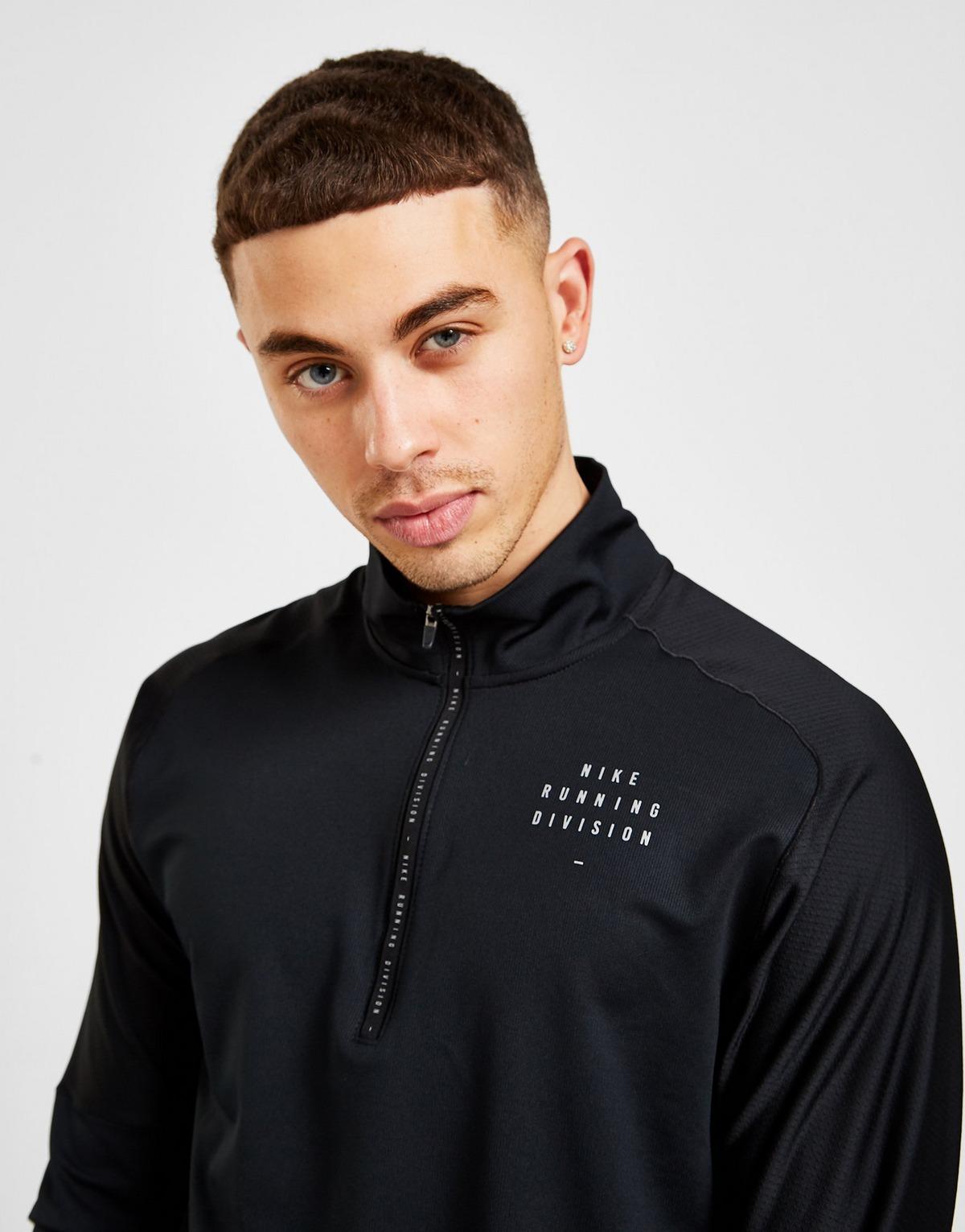 Nike Running Division 1/2 Zip Track Top in Black for Men - Lyst