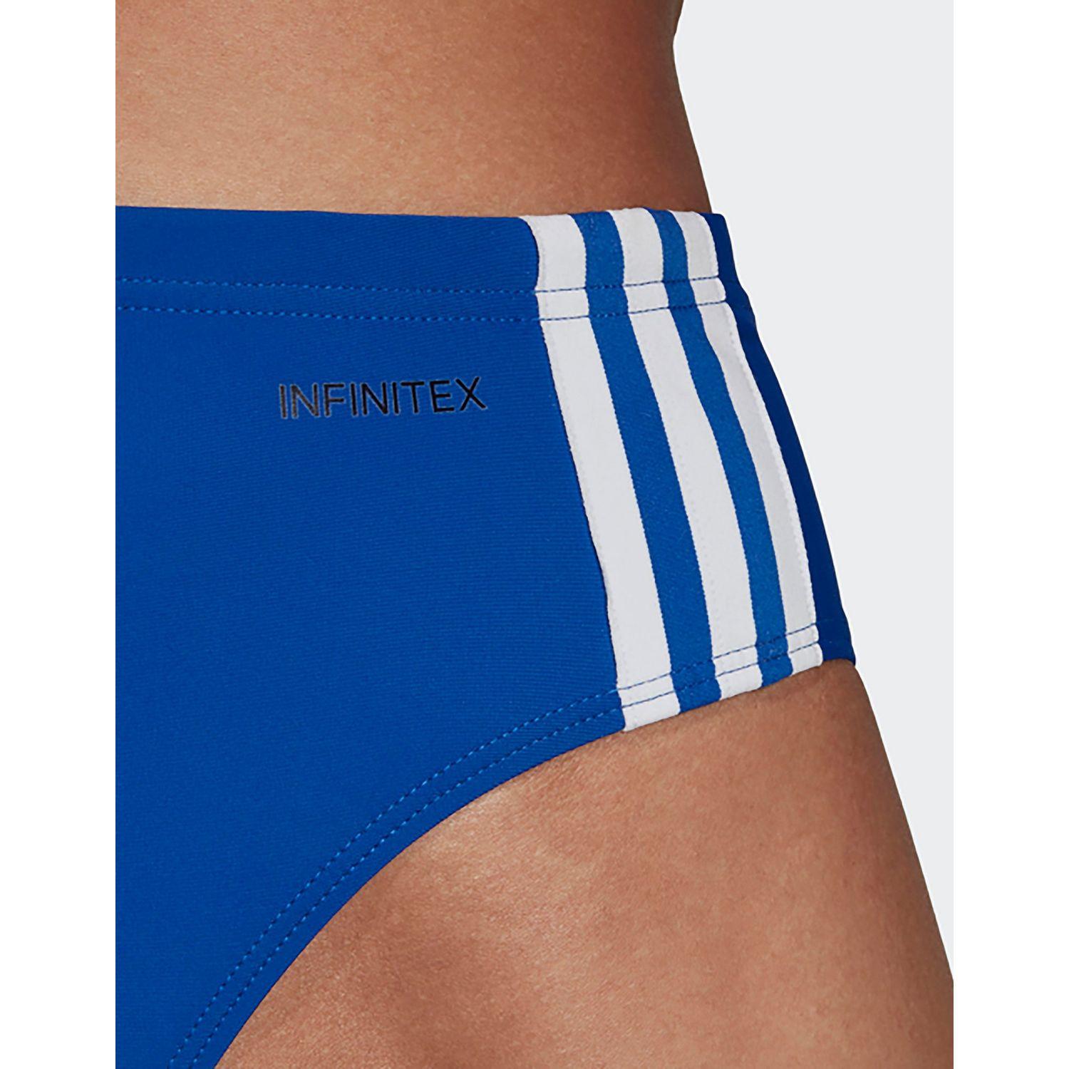 Adidas Originals Synthetic Fitness 3 Stripes Swim Trunks In Blue For Men Lyst