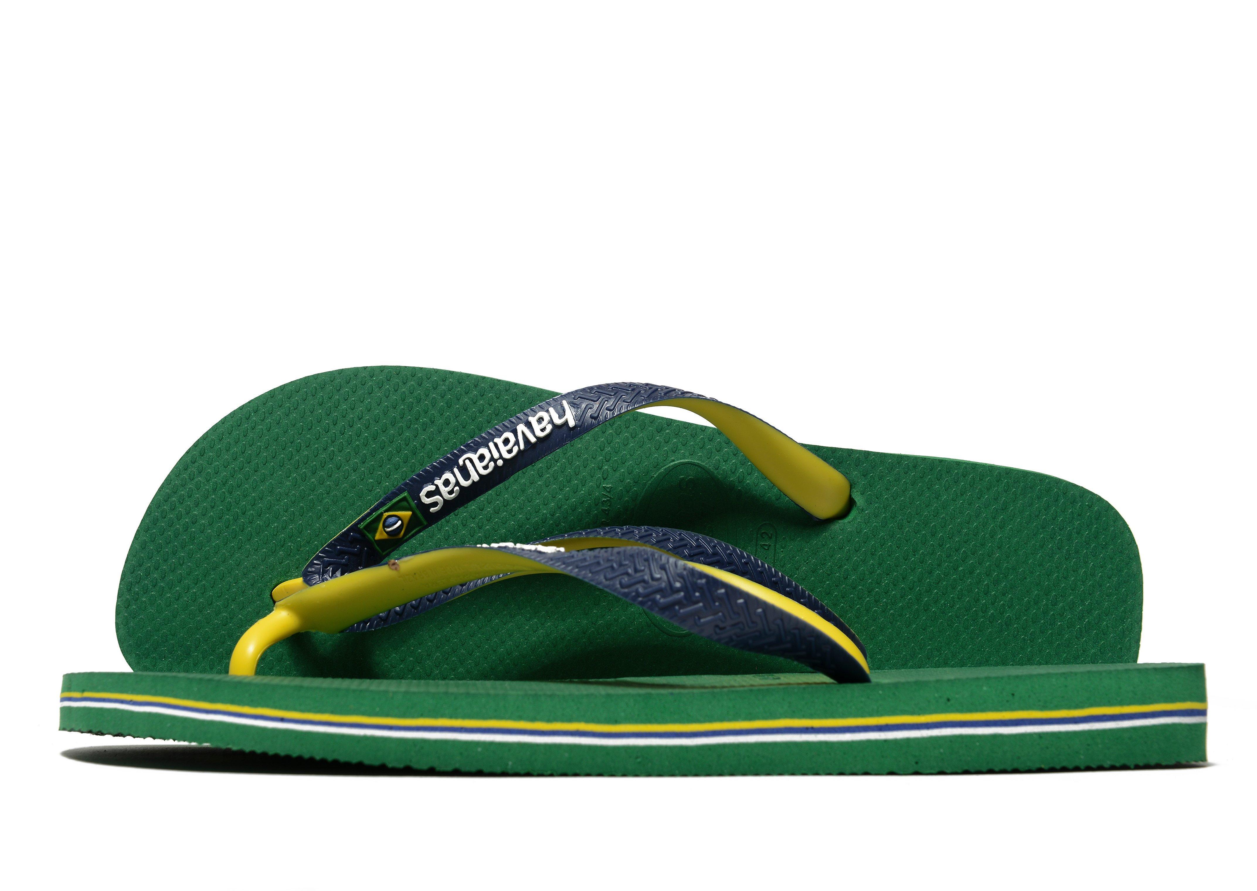 Havaianas Brazil Mix Flip Flops In Green Yellow Green For Men Lyst