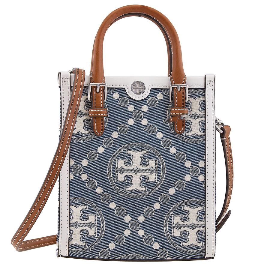 Tory Burch T Monogram Mini Jacquard Shoulder Bag in Blue | Lyst