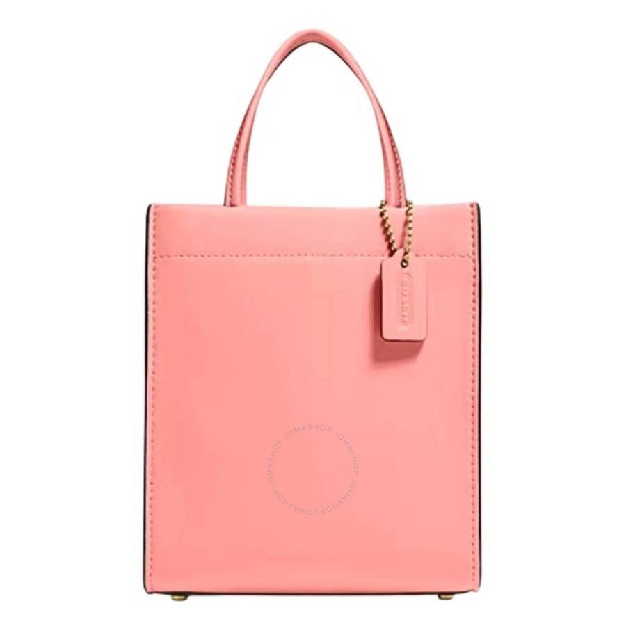 COACH Mini Cashin Leather Tote Bag in Pink | Lyst