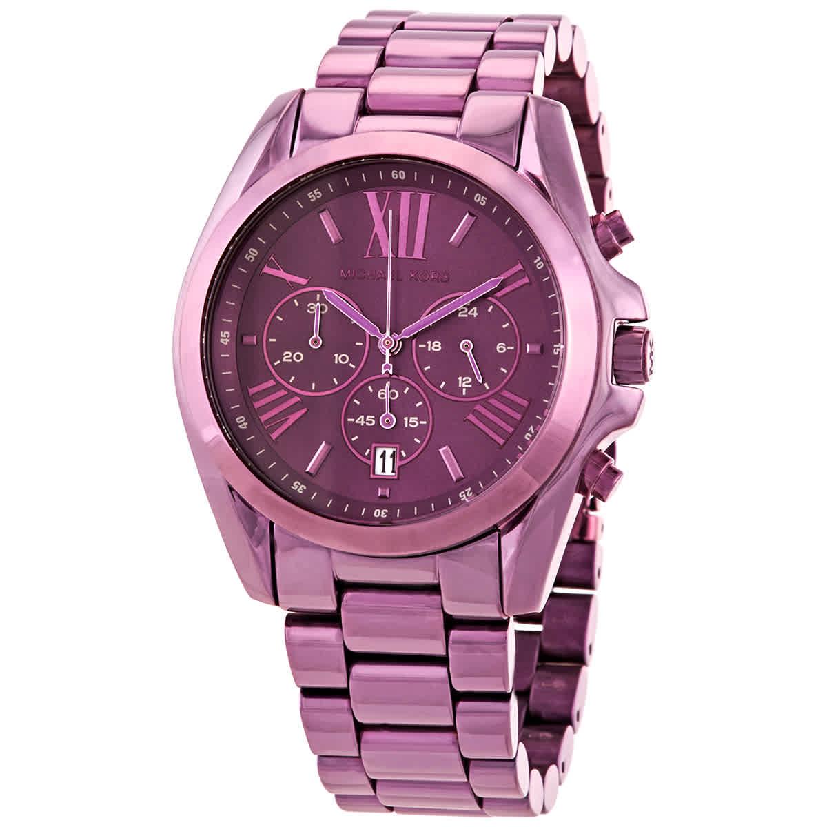 Michael Kors Bradshaw Chronograph Quartz Purple Dial Ladies Watch - Lyst