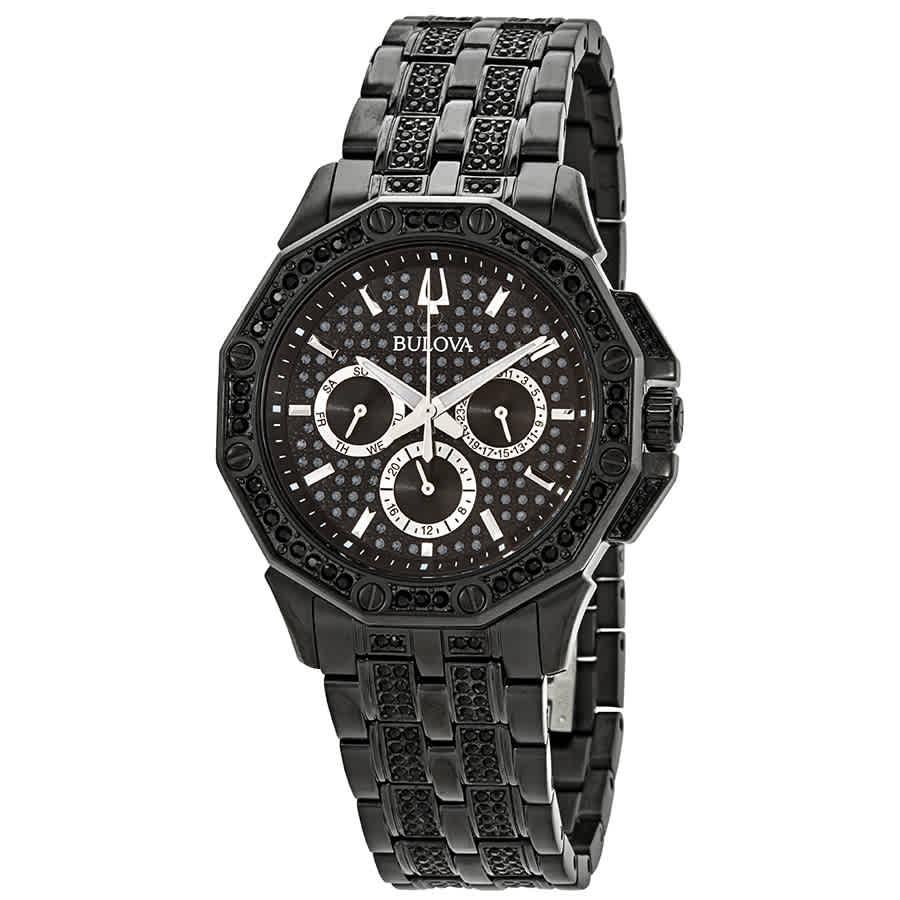 Bulova Octava Black Dial Mens Multifunction Watch for Men - Lyst