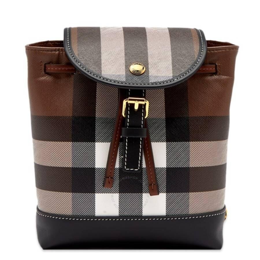 Burberry Dark Birch Giant Check Micro Backpack in Brown | Lyst