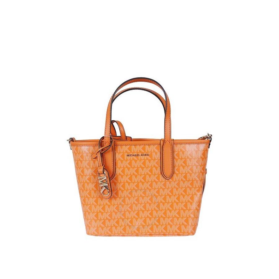Michael Kors Open Tote Cross Body H in Orange | Lyst