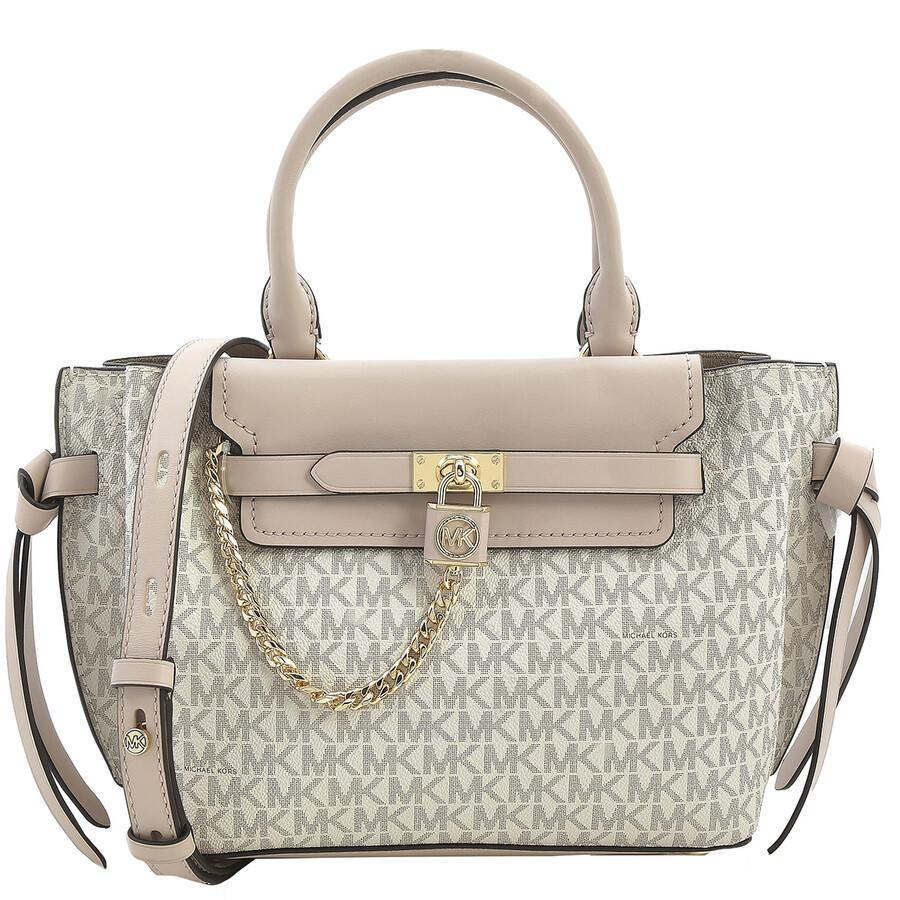 Michael Kors Signature Logo Small Hamilton Legacy Belted Satchel in ...