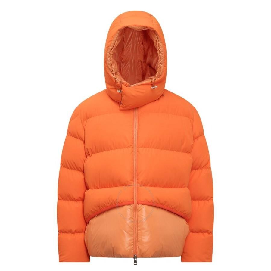 Moncler Achill Padded Hooded Jacket in Orange for Men | Lyst