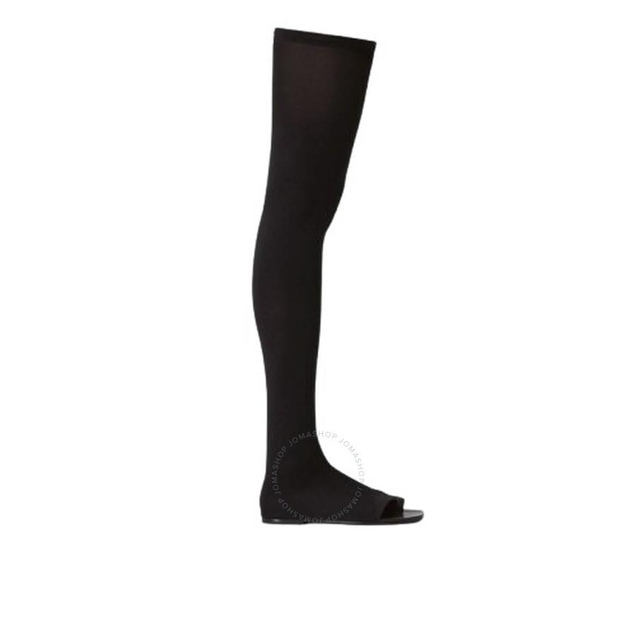 Burberry Marleyton Toe-ring Detail Over-the-knee Sock Boots in Black | Lyst
