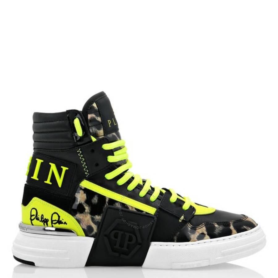 Philipp Plein Leopard Phantom Kicks Hi-top Sneakers in Green | Lyst