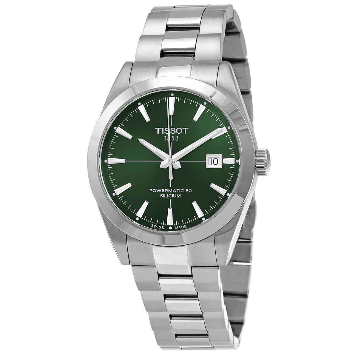 Tissot Powermatic 80 Silicium Automatic Chronometer Dial Watch in Green ...
