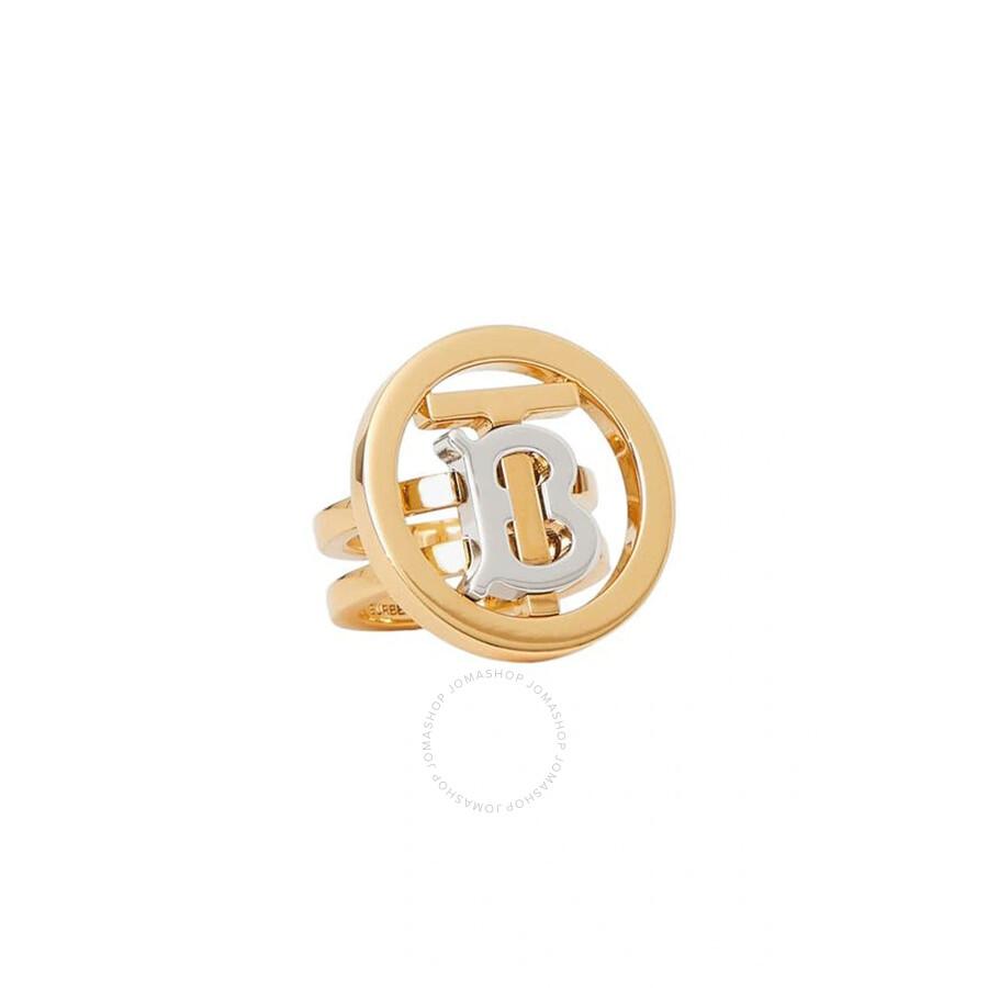 Burberry Tb Monogram Circle Ring in Metallic | Lyst