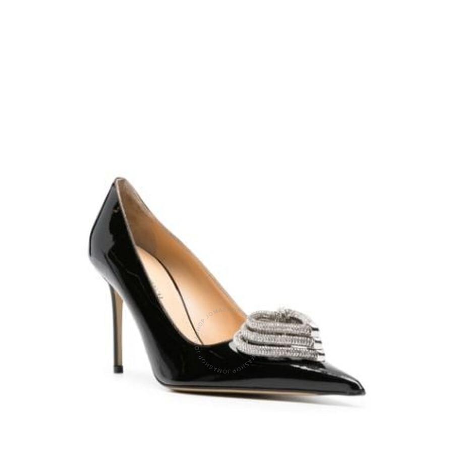 Mach & Mach Triple Heart 95mm Leather Pumps in Black | Lyst