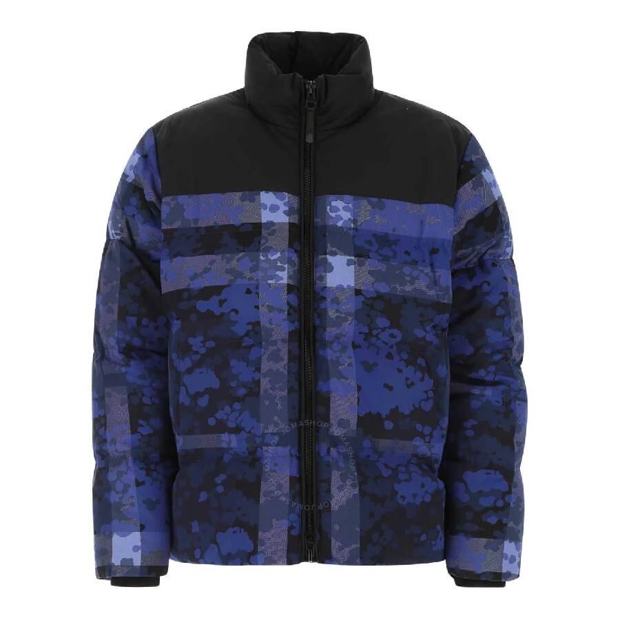 Burberry Oceanic Buckley Camouflage Check Puffer Jacket in Blue for Men ...