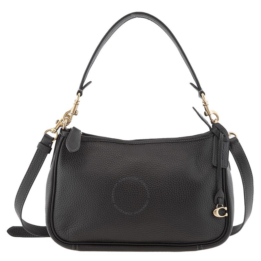 COACH Pebble Leather Cary Crossbody in Black | Lyst