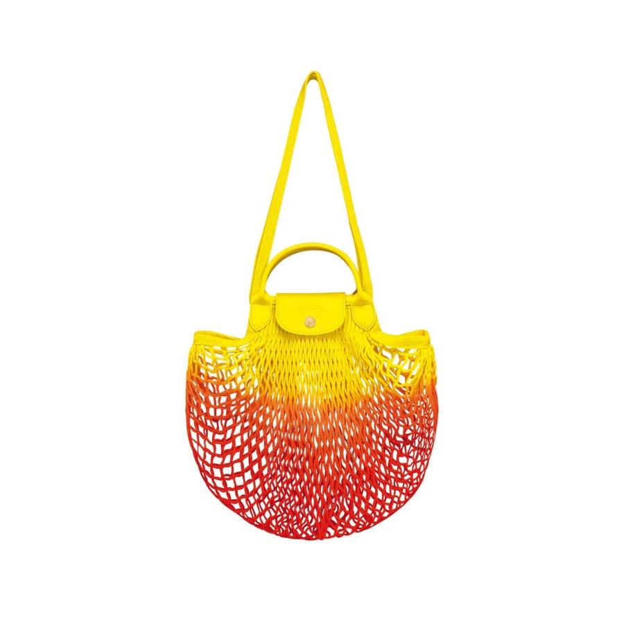 Longchamp Le Pliage Filet Top H in Yellow | Lyst