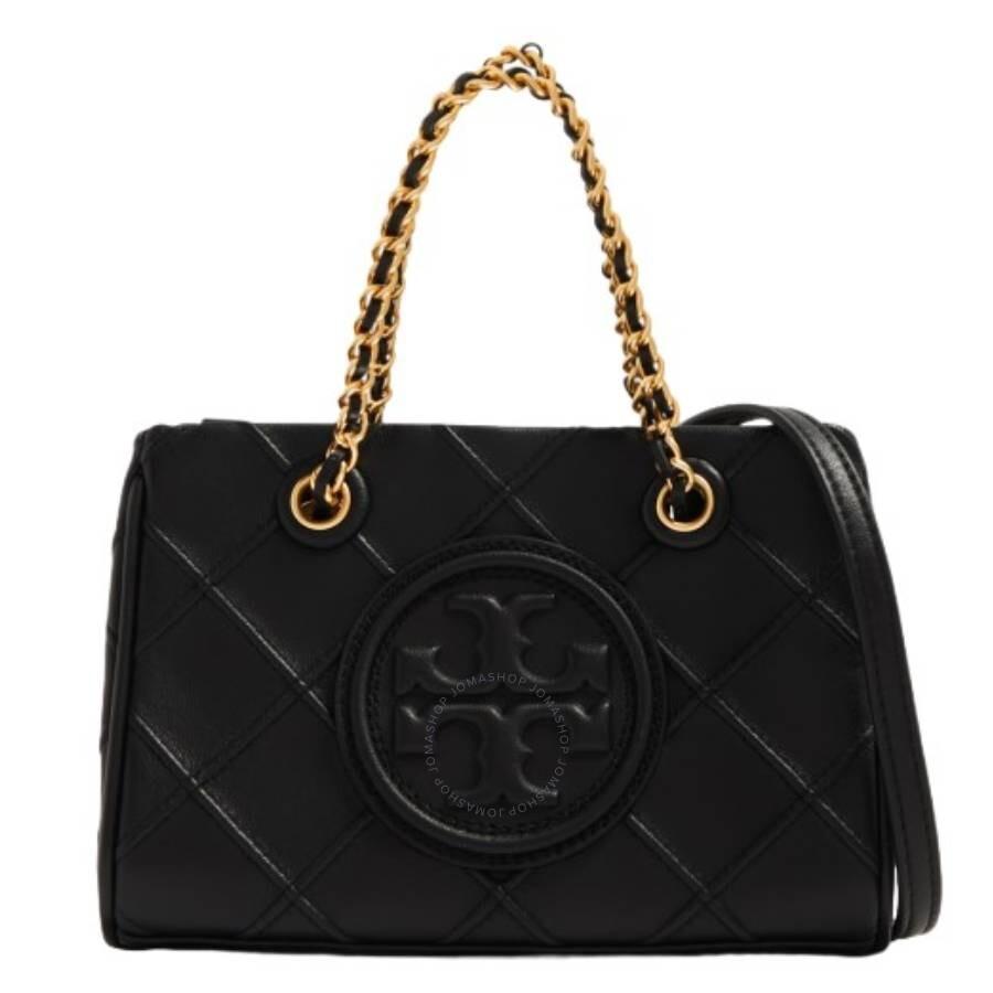 Tory Burch Fleming Soft Mini Chain Tote Bag in Black | Lyst UK