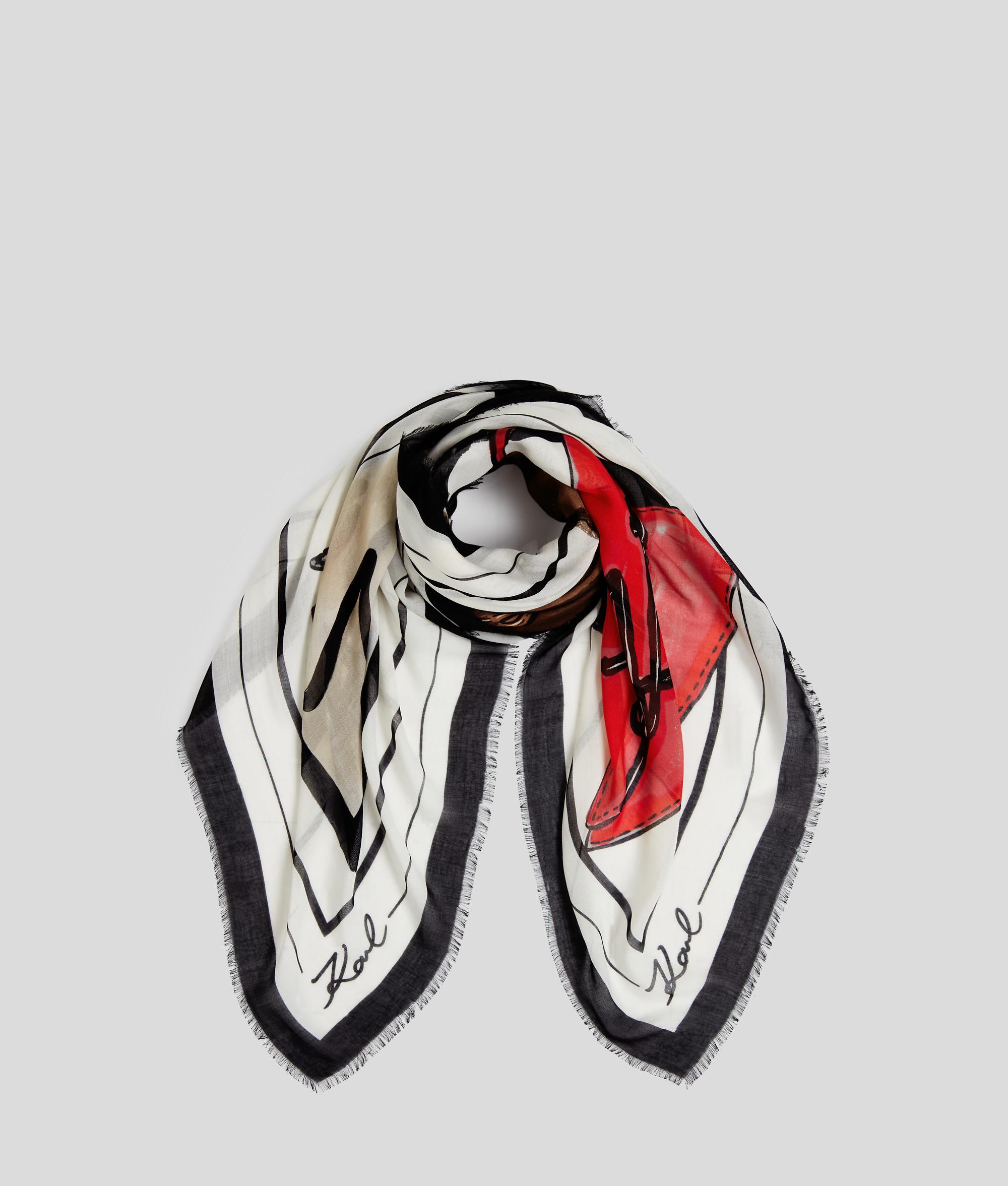 Karl Lagerfeld K/signature Bags Scarf in Red | Lyst UK