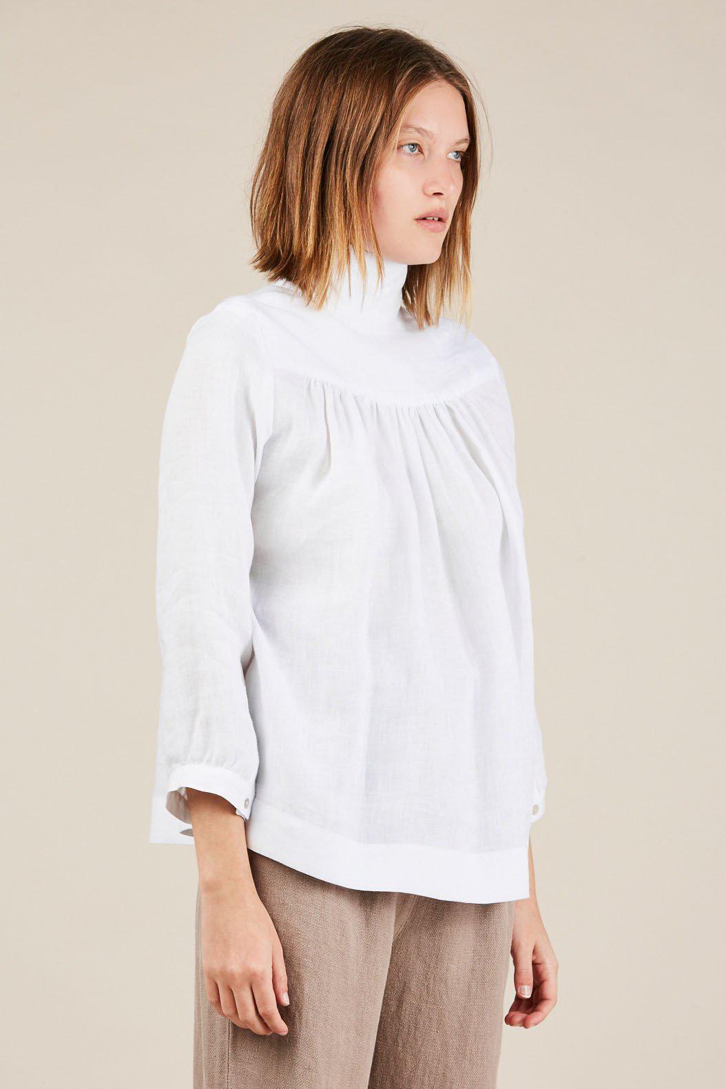White Collared Blouse Outfit
