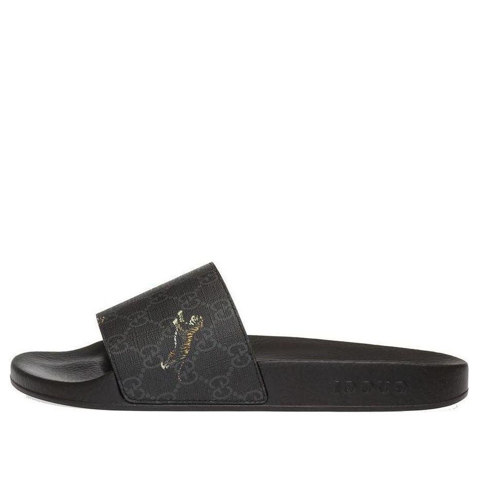Gucci Gg Supreme Slide 'Tiger' in Black for Men | Lyst UK