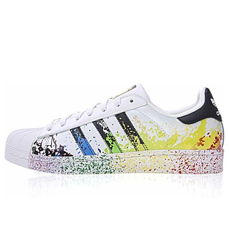 adidas Superstar Pride Shoes 'white Black Multi-color' in Blue for Men ...