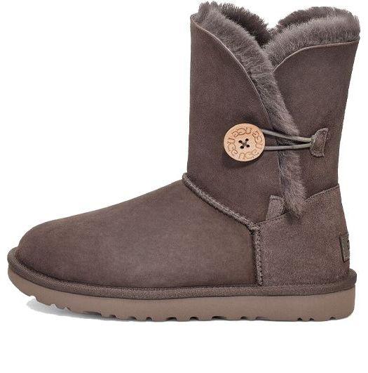 Brown Uggs With 2 Buttons