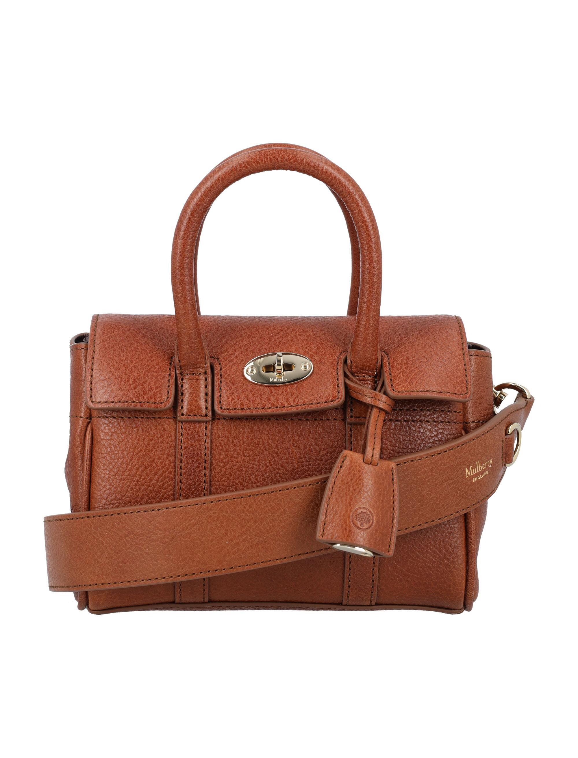 Mulberry Chic Mini Bayswater Leather Satchel in Brown | Lyst