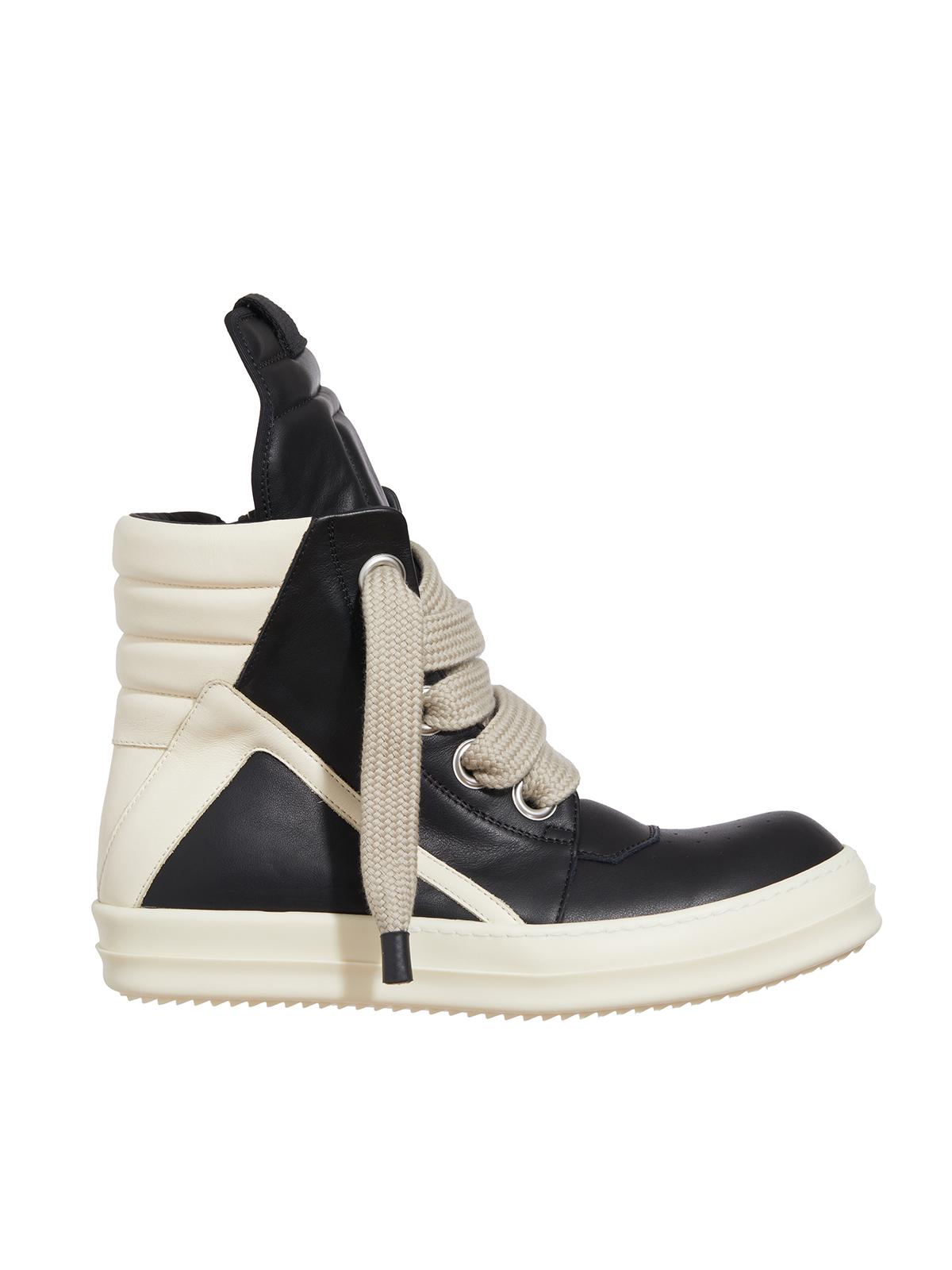 Rick Owens Geobasket Skin High-Top Sneakers in White for Men | Lyst