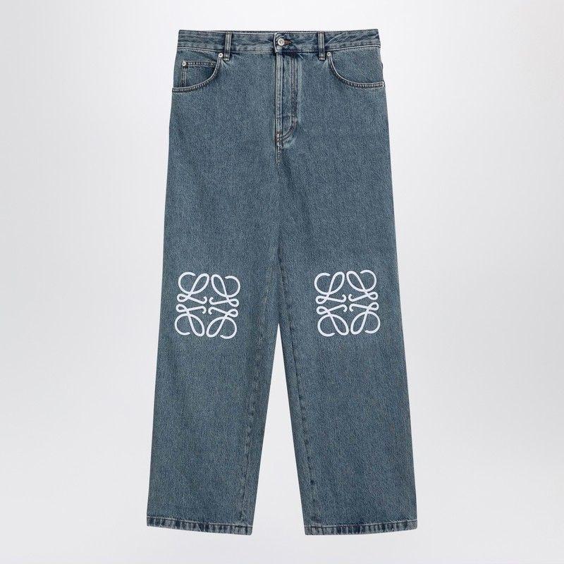 Loewe Iconic Denim Embroidered Jeans in Blue for Men | Lyst