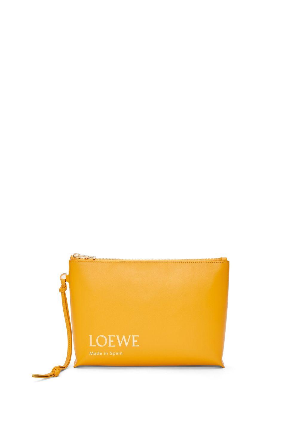 Loewe Mini Embossed T-Pouch Handbag in Orange | Lyst