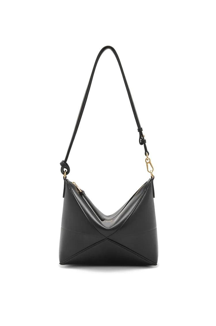 Loewe Puzzle Fold Mini Pouch Handbag in Black | Lyst