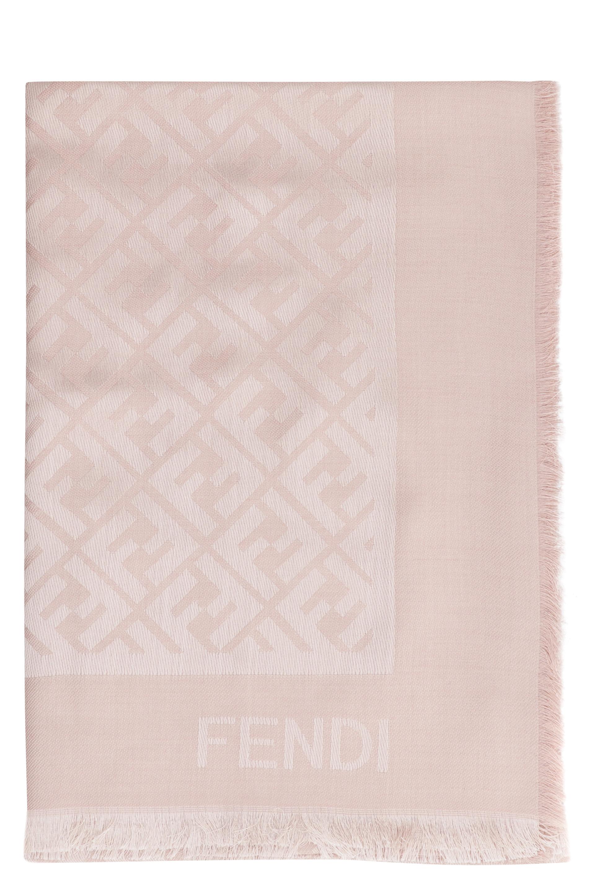Fendi Elegant Wool & Silk Scarf in Pink | Lyst