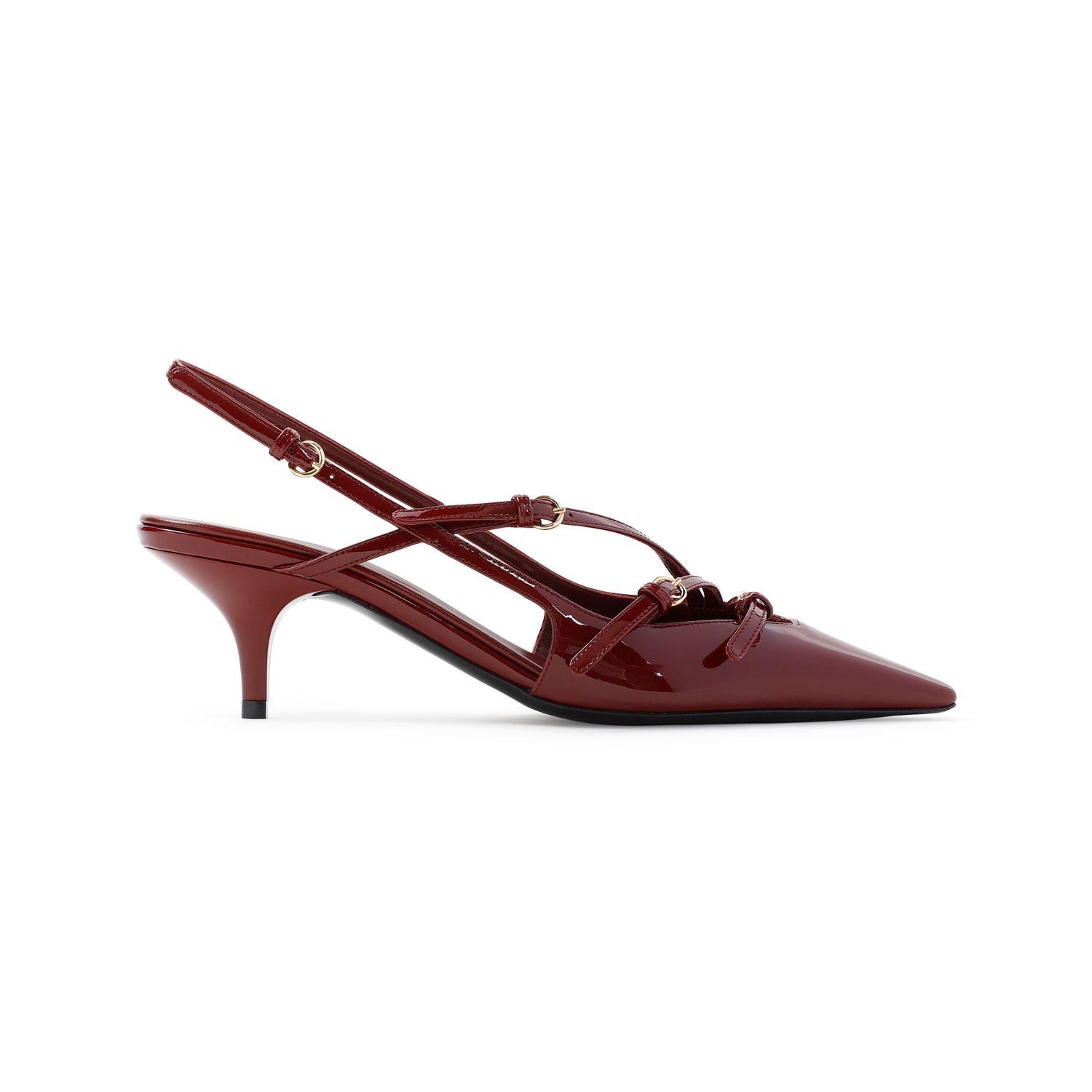 Miu Miu Sleek Patent Leather Mini Pumps With 2-Inch Heel in Red | Lyst