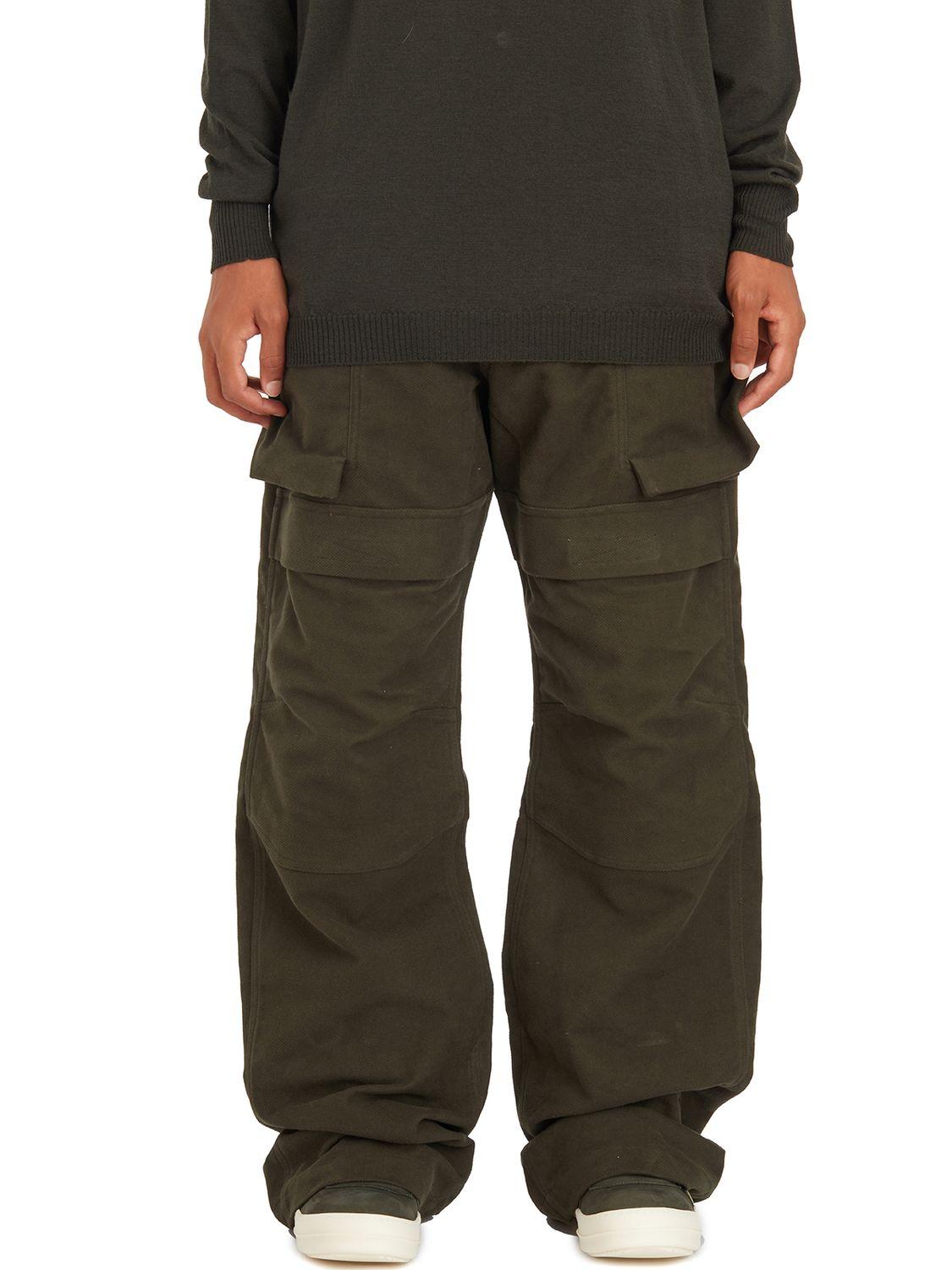 Rick Owens Urban Forest Cargo Pants With Wide Fit & Low Crotch in Green ...