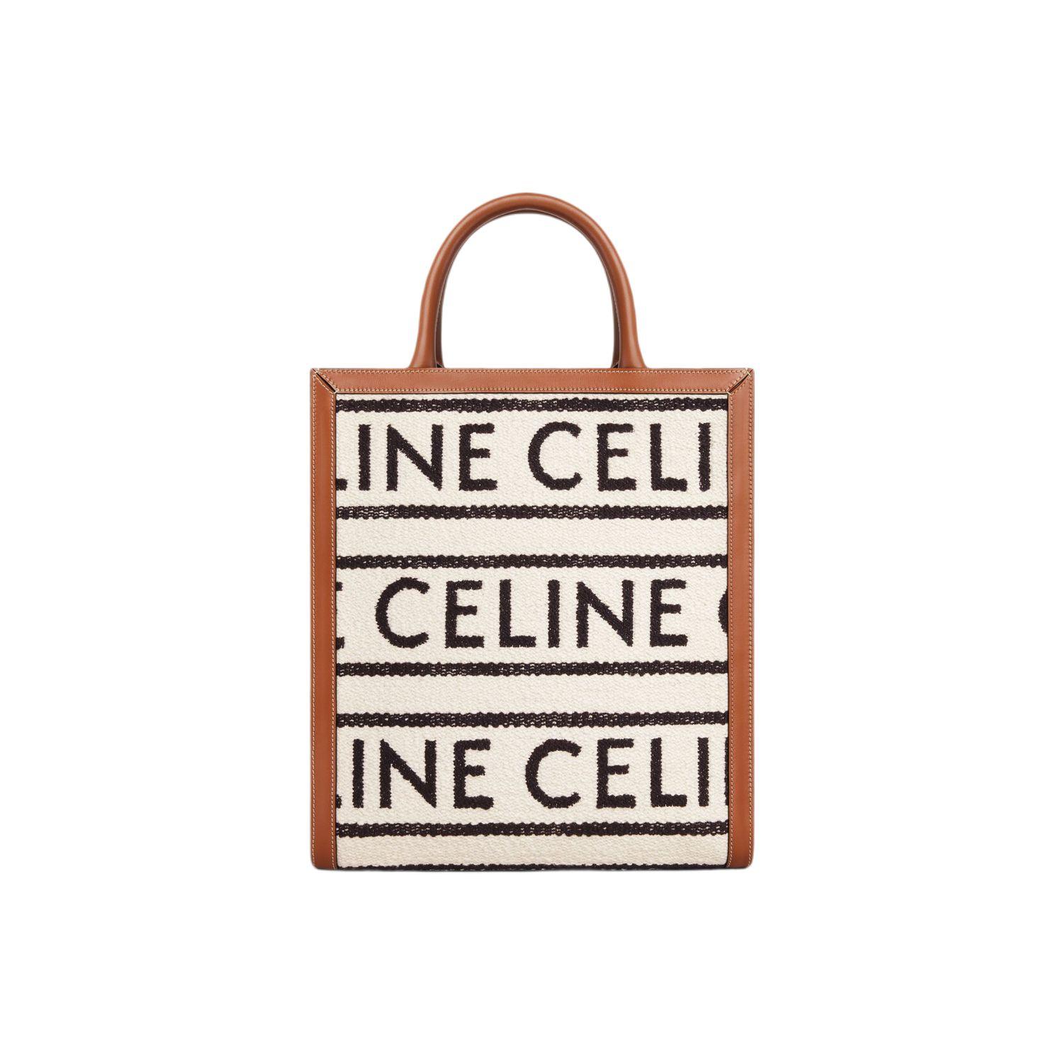 Celine Vertical Small Tote Handbag in White | Lyst