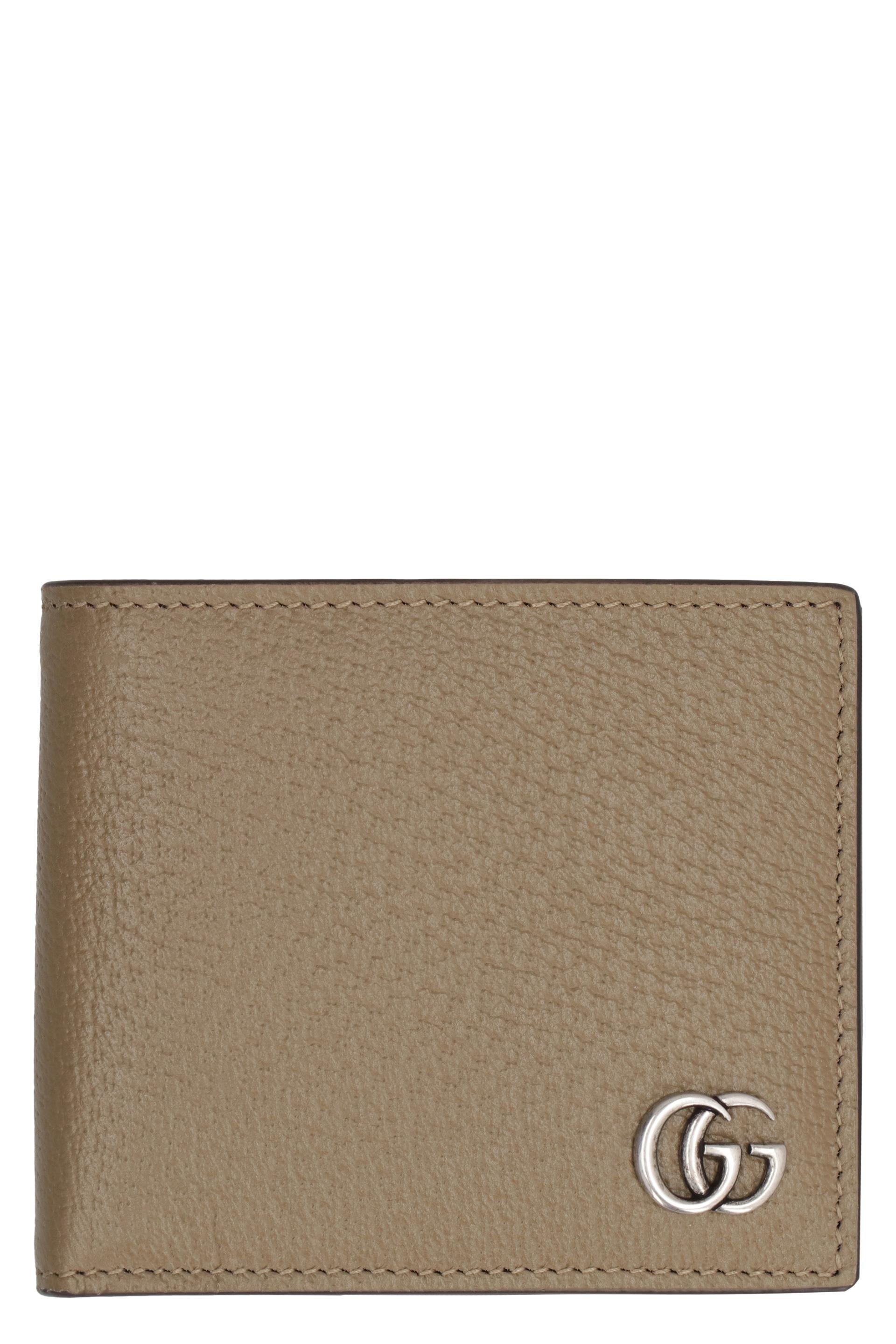 Gucci Elegant Mini Leather Wallet With Flap Closure in Brown for Men | Lyst