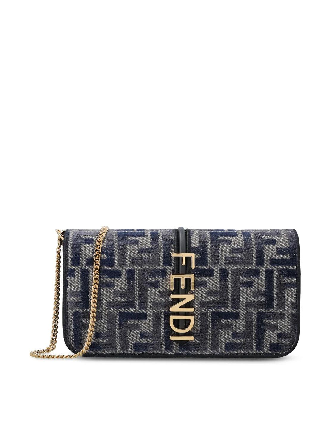 Fendi Mini Wallet On Chain in Gray | Lyst