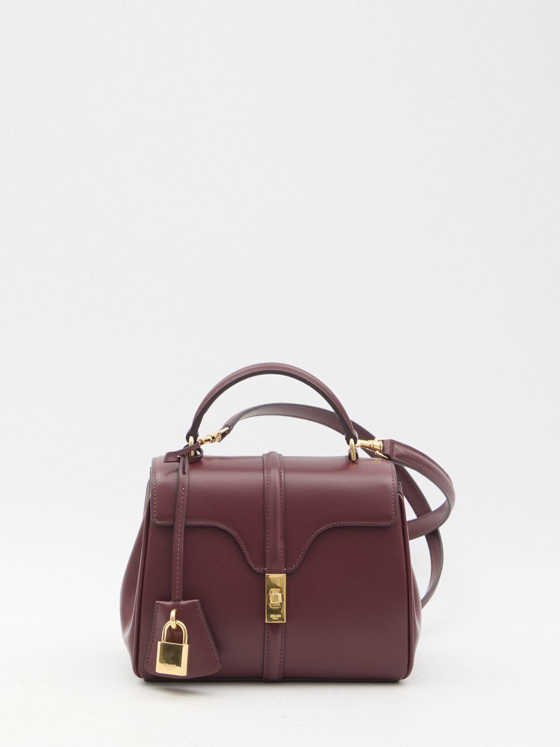 Celine Mini Handbag With-Tone Detailing in Purple | Lyst