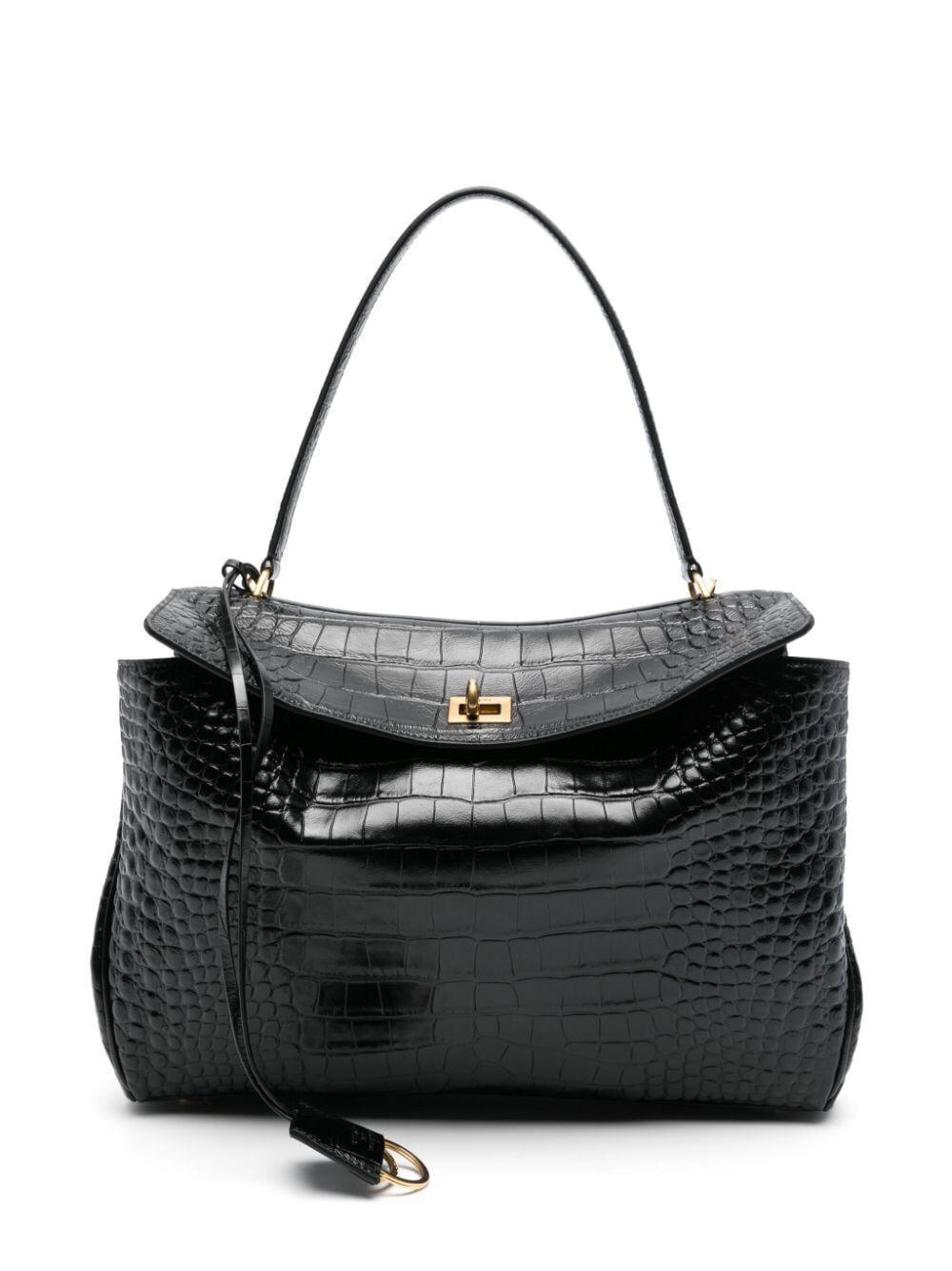 Balenciaga Rodeo Mini Tote Handbag in Black | Lyst