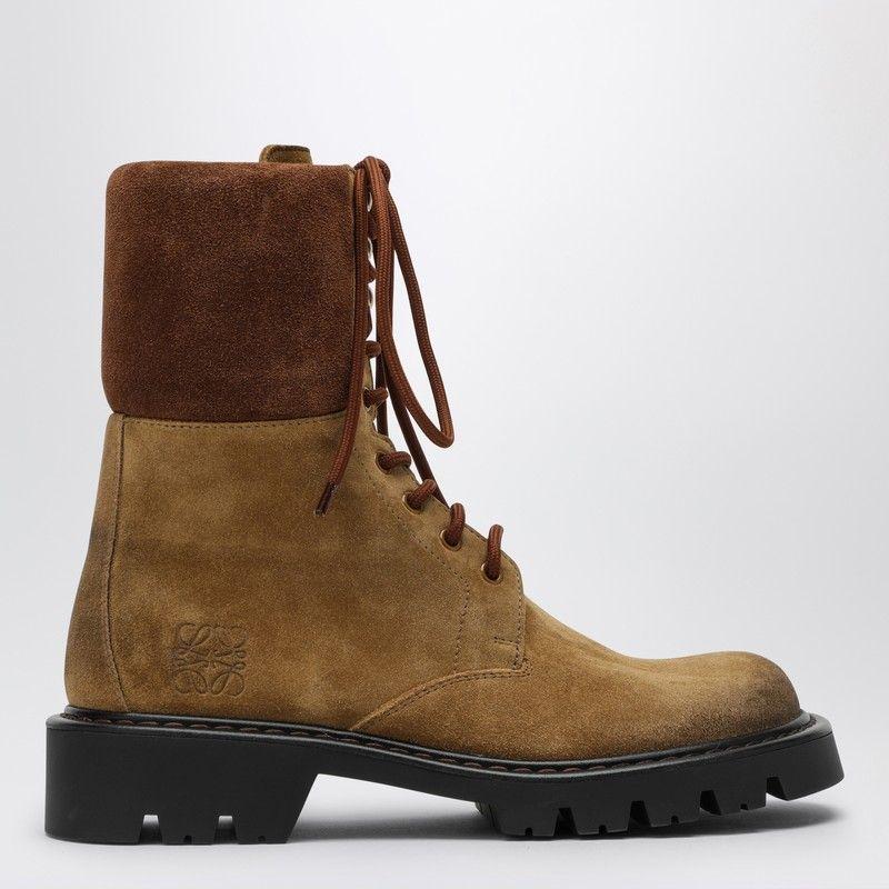 Loewe Sierra Suede Ankle Boot in Brown | Lyst