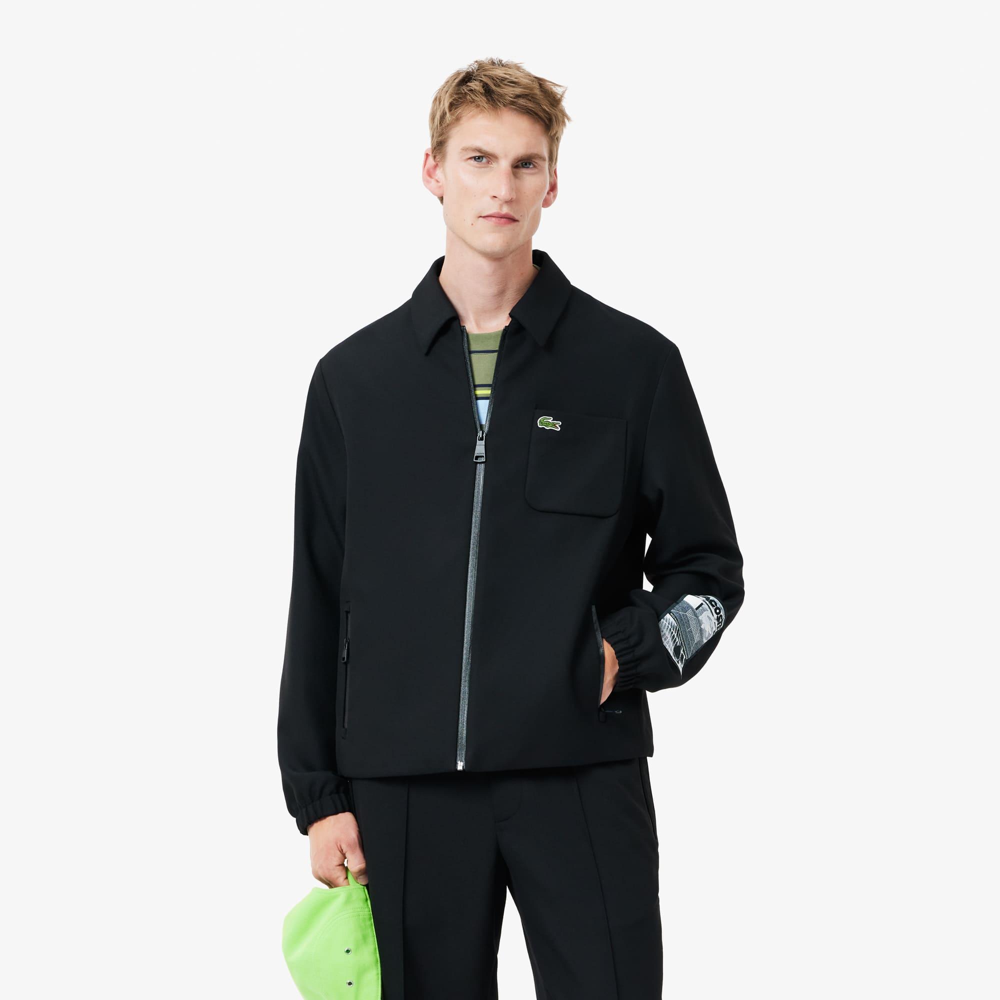 Lacoste Contrast Lined Track Jacket in Black for Men | Lyst