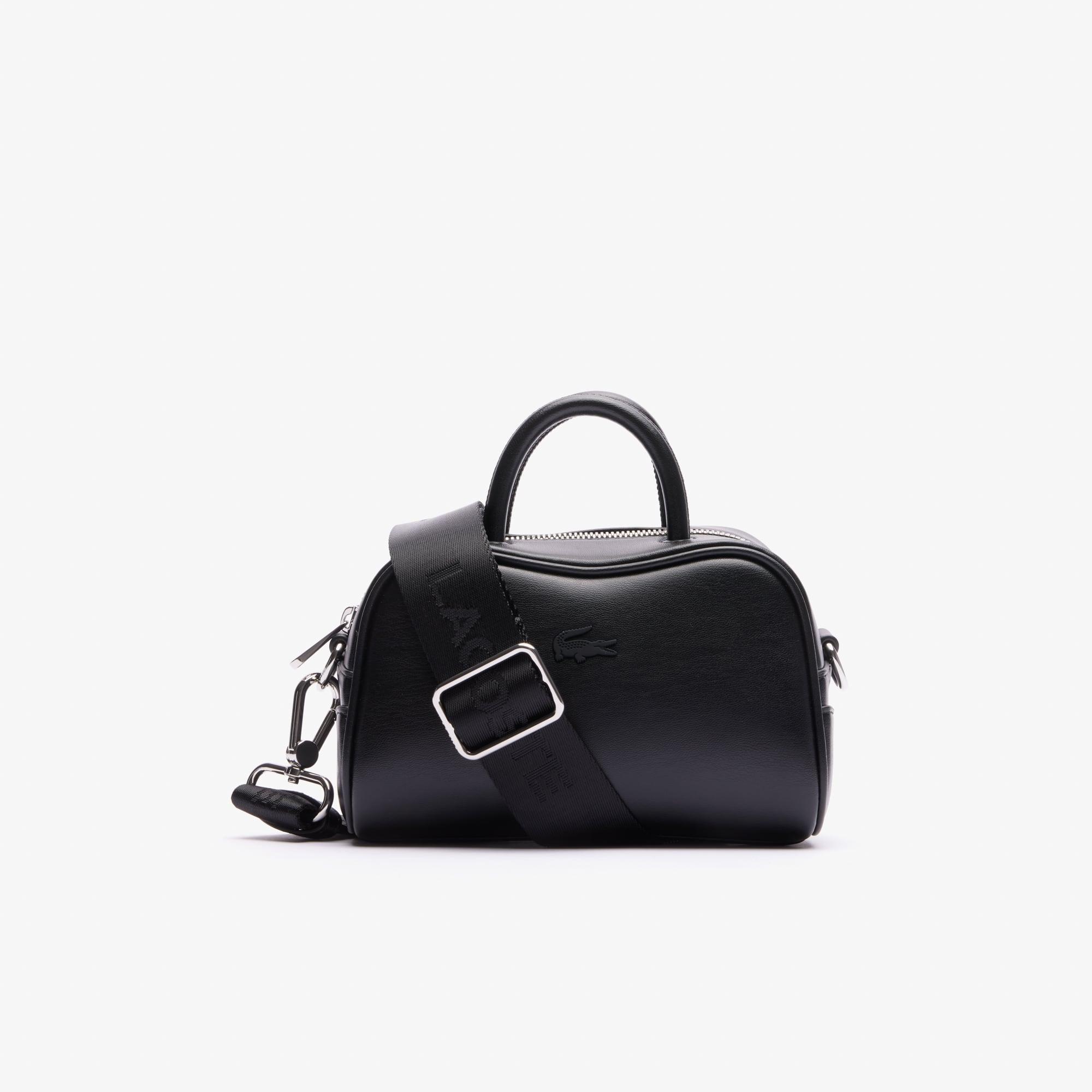 Lacoste Mini Lora Leather Bag in Black | Lyst