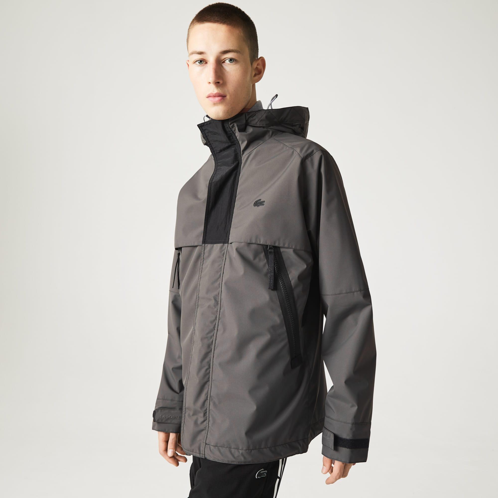Lacoste Water-Repellent Parka in Gray for Men | Lyst