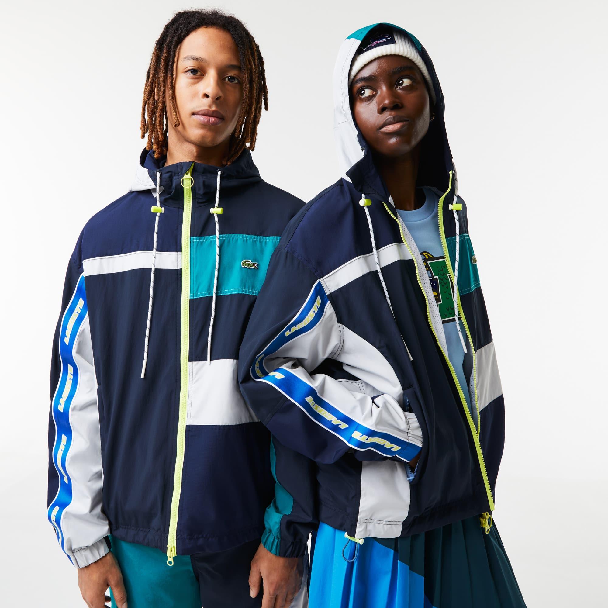 Lacoste Holiday Patchwork Effect Jacket in Blue | Lyst