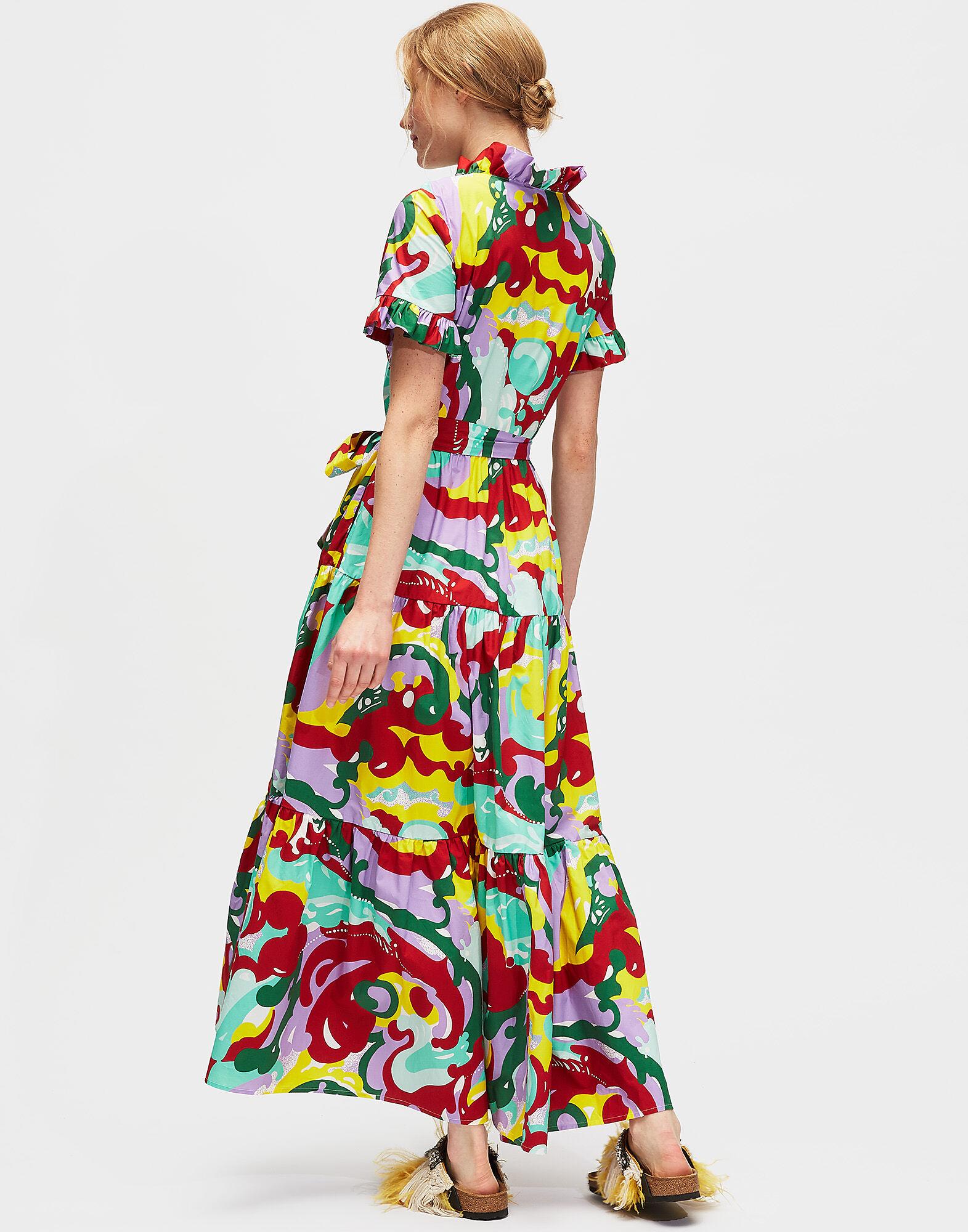 La Double J Long & Sassy Dress Meraviglia In Cotton Poplin - Lyst