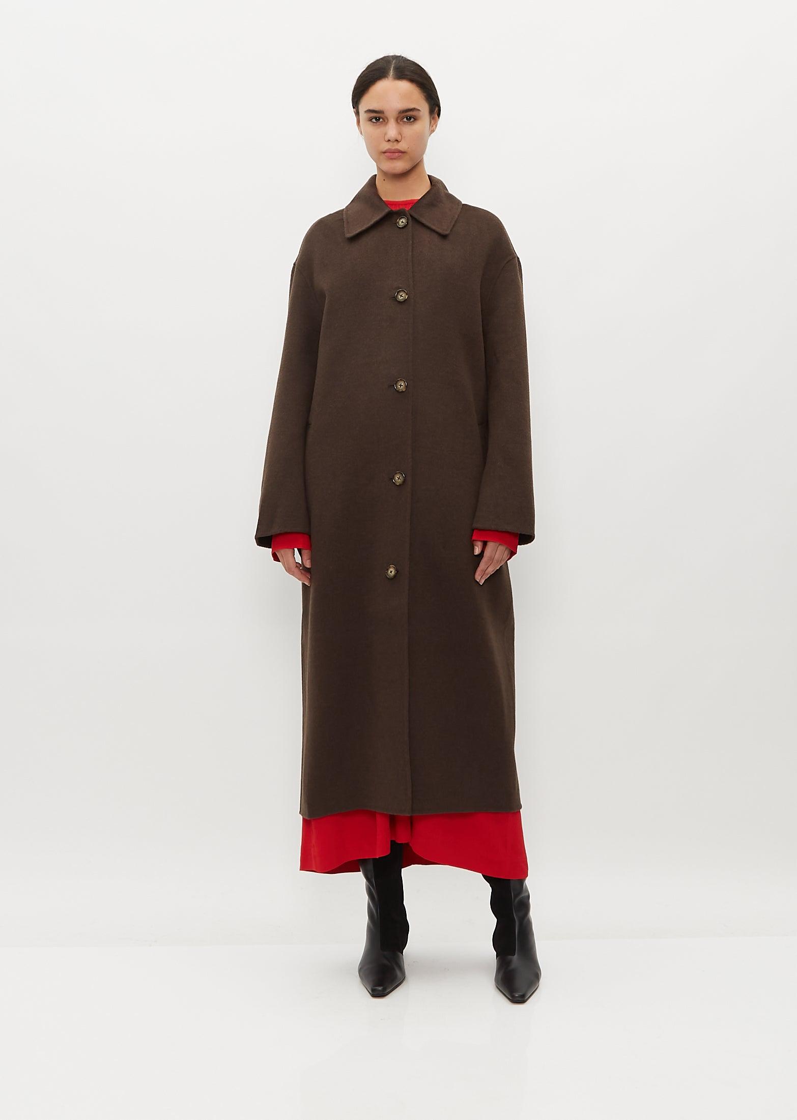Totême Doublé Wool Car Coat in Red | Lyst