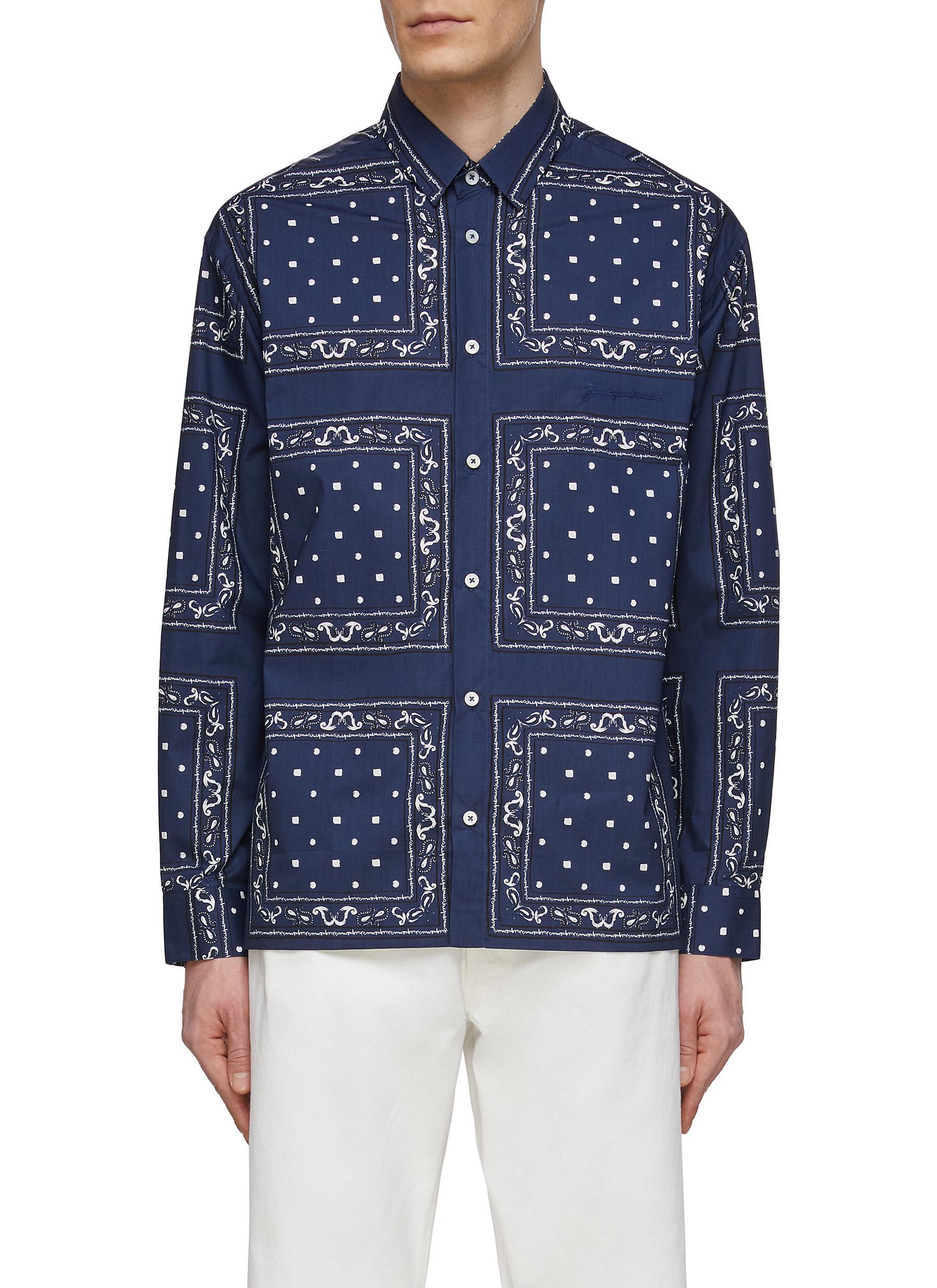 Jacquemus 'la Chemise Baou' Long Sleeve Shirt in Blue for Men | Lyst Jacquemus 'la Chemise Baou' Long Sleeve Shirt in Blue for Men | Lyst